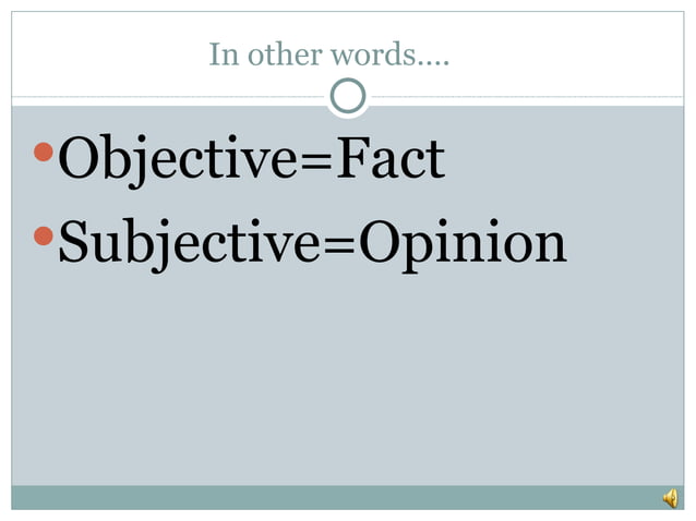 Objective vs. Subjective | PPT