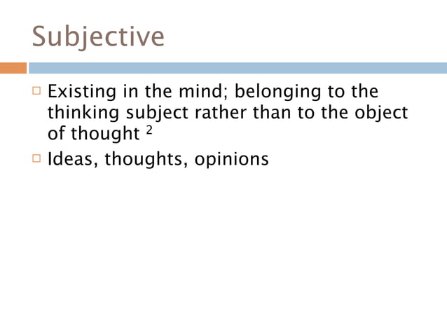 Objective vs Subjective Analysis of Photographs | KEY