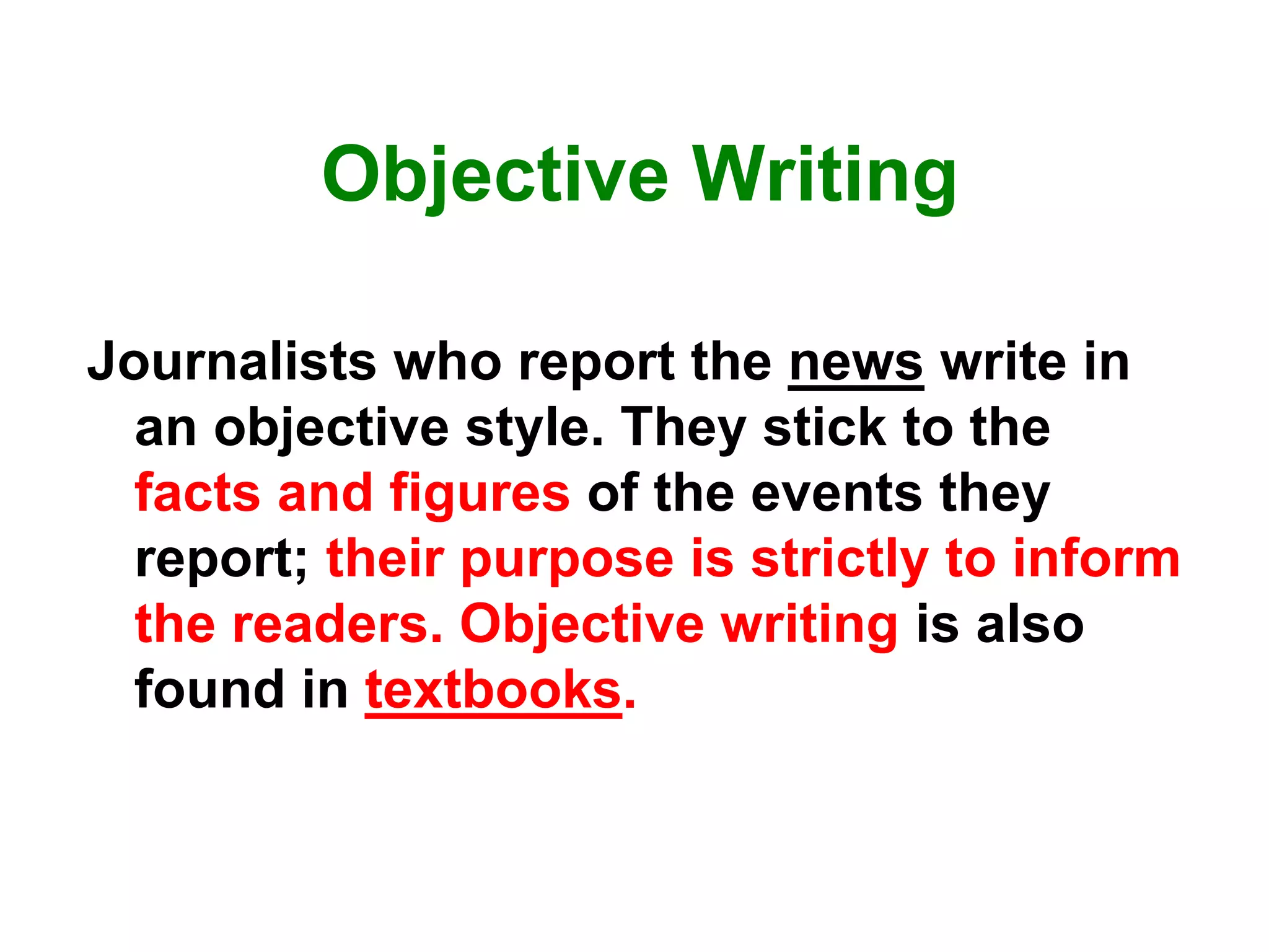 Objective vs subjective | PPTX