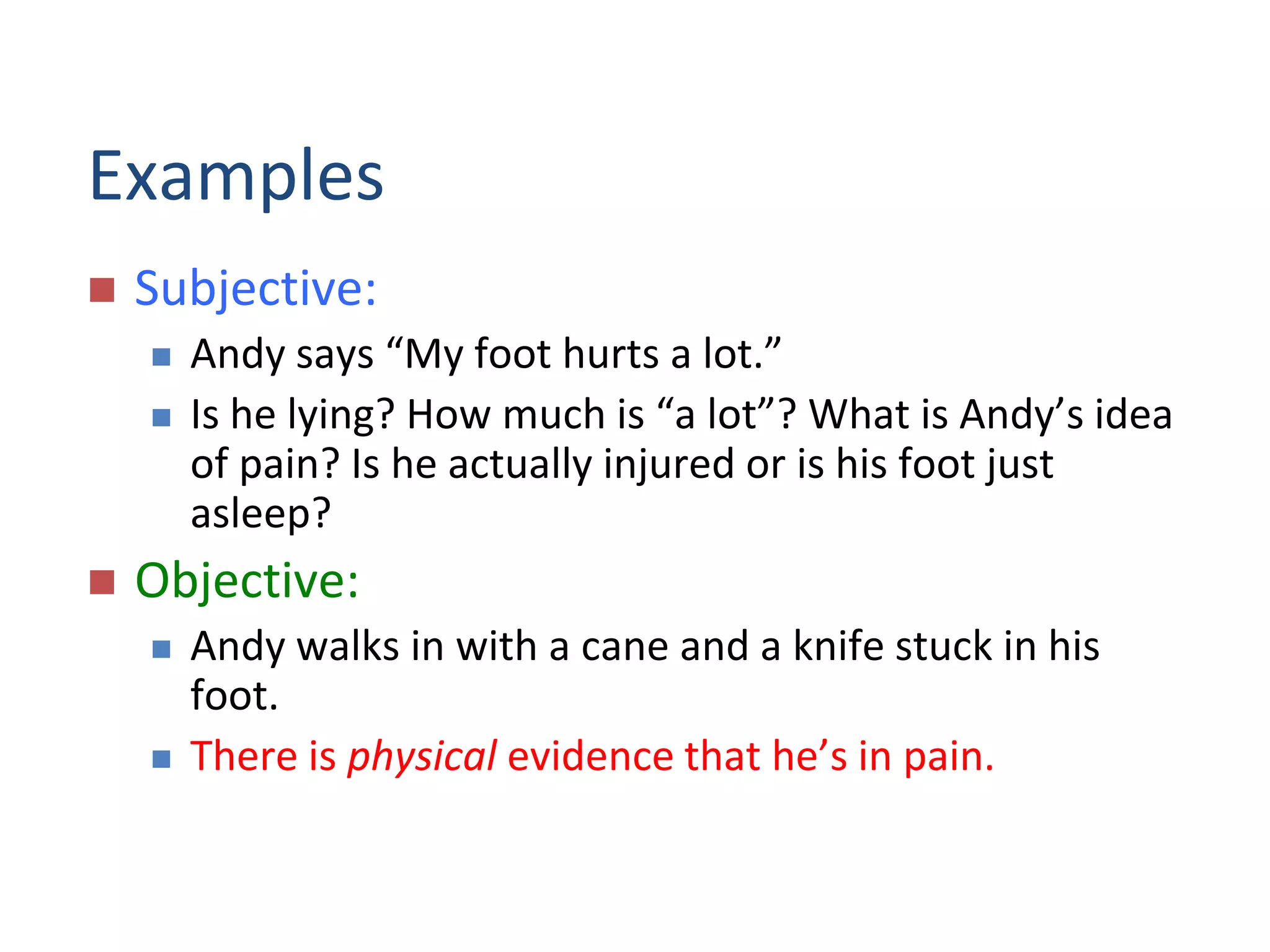 Objective vs subjective | PPTX