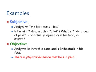 Objective vs subjective | PPTX