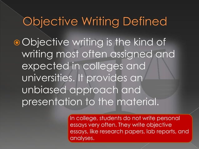 Objective Writing | PPT