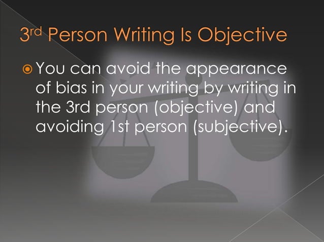 Objective Writing | PPT