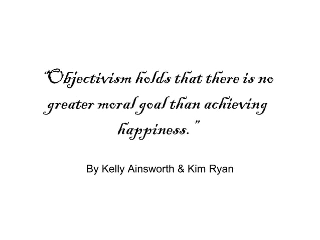 Objectivism | PPT
