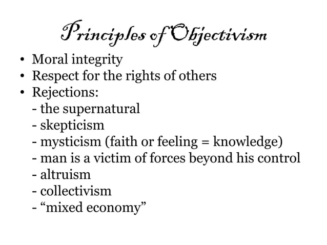 Objectivism | PPT