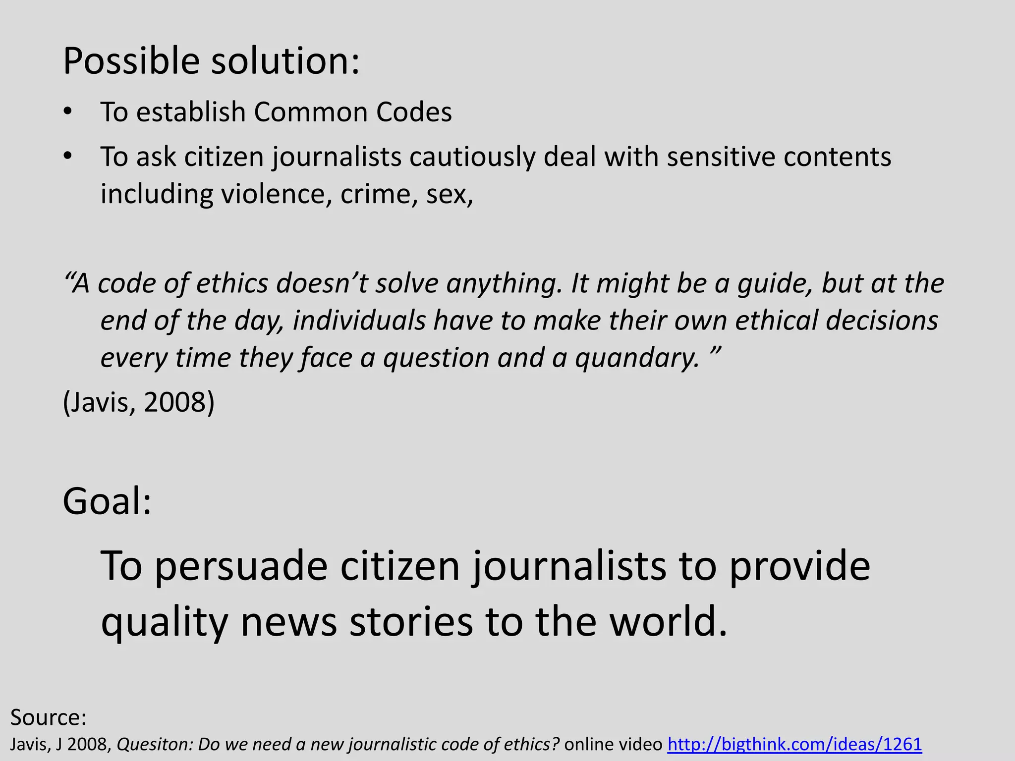 Objectivity of citizen journalismR | PPT