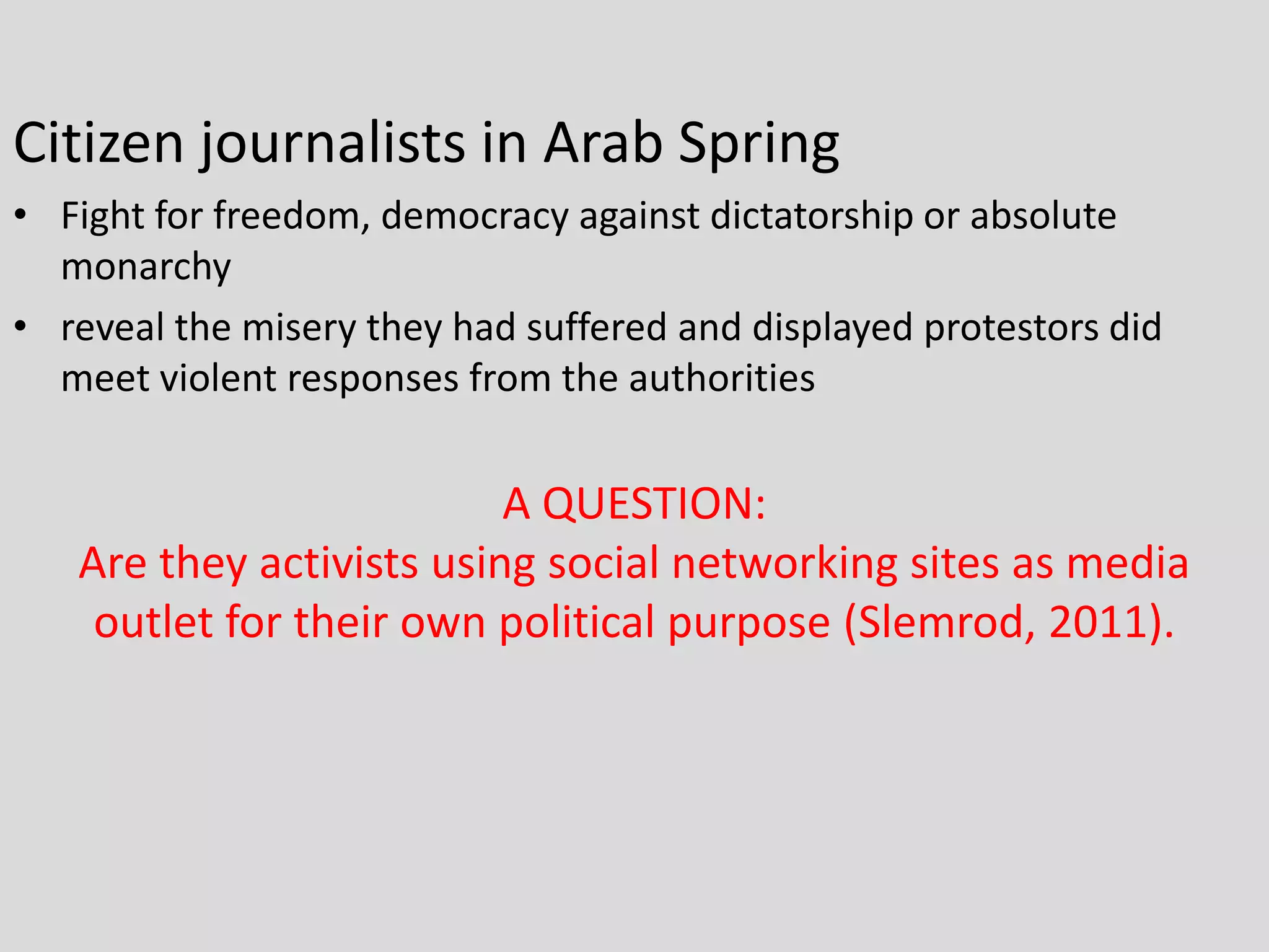 Objectivity of citizen journalismR | PPT