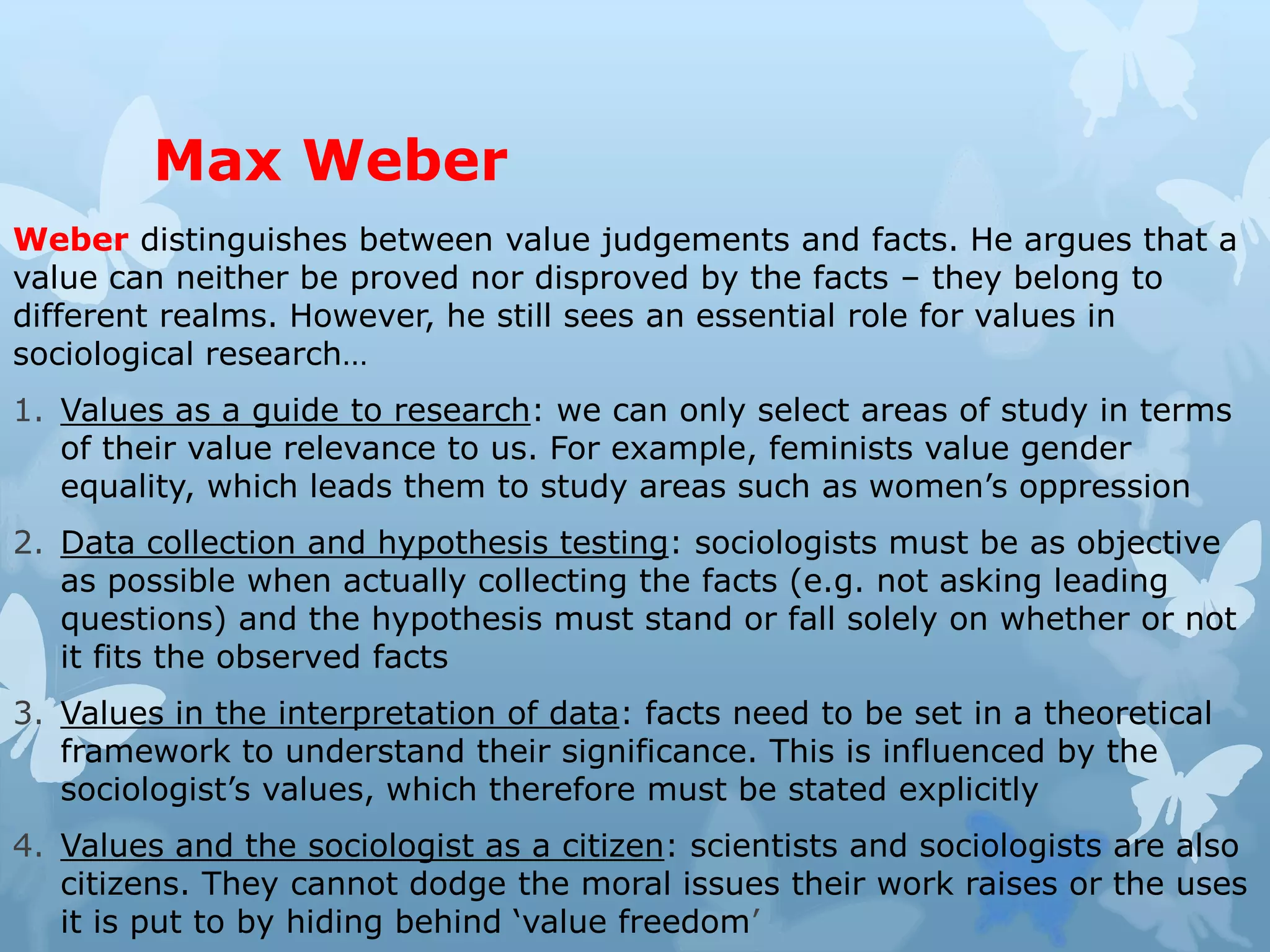 Objectivity & Values in Sociology | PPTX