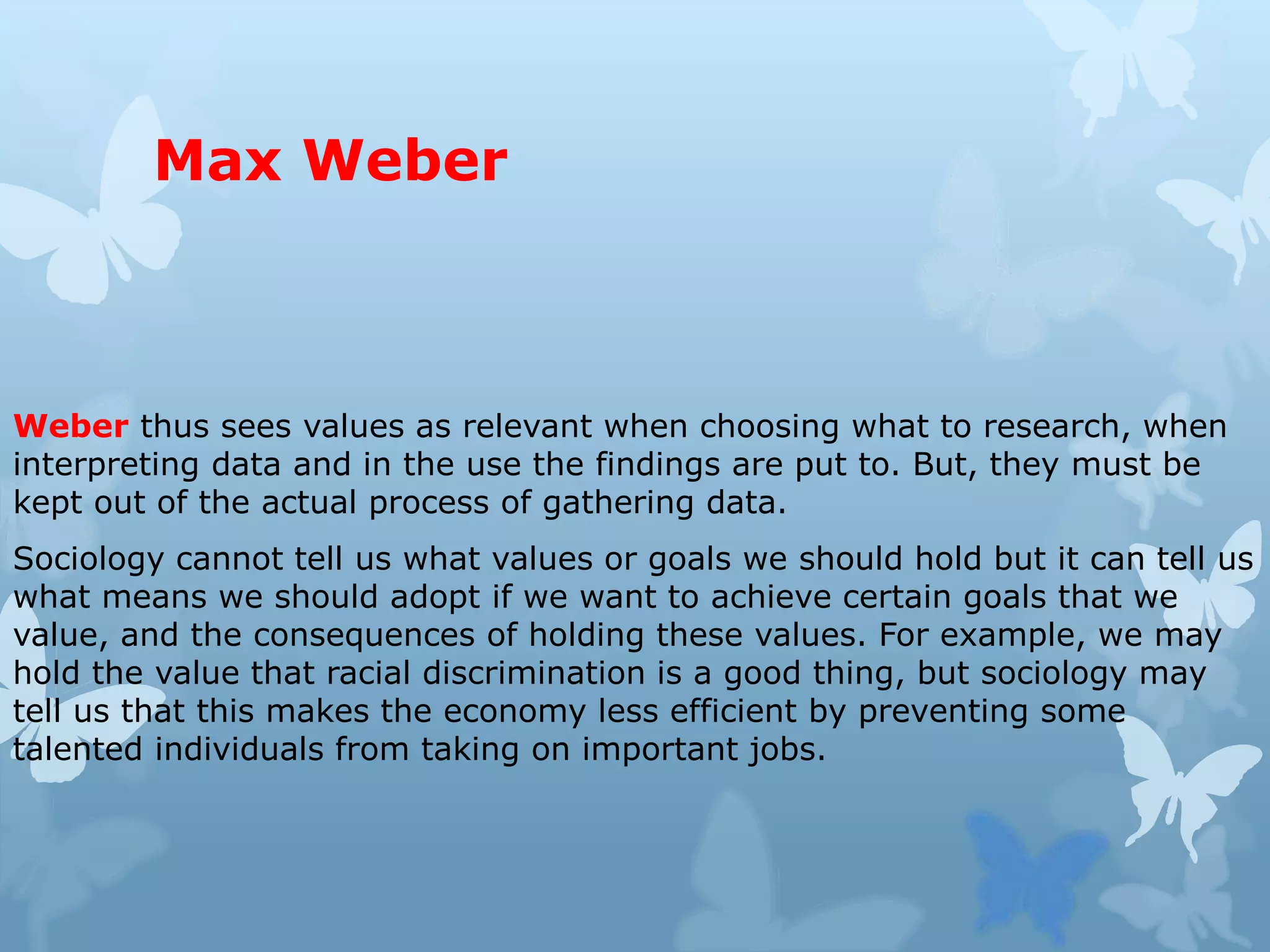 Objectivity & Values in Sociology | PPTX