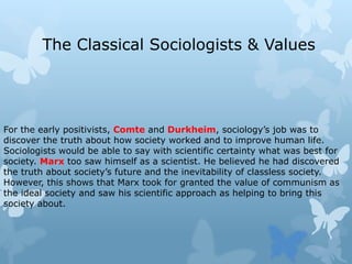 Objectivity & Values in Sociology | PPTX
