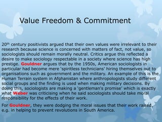 Objectivity & Values in Sociology | PPTX