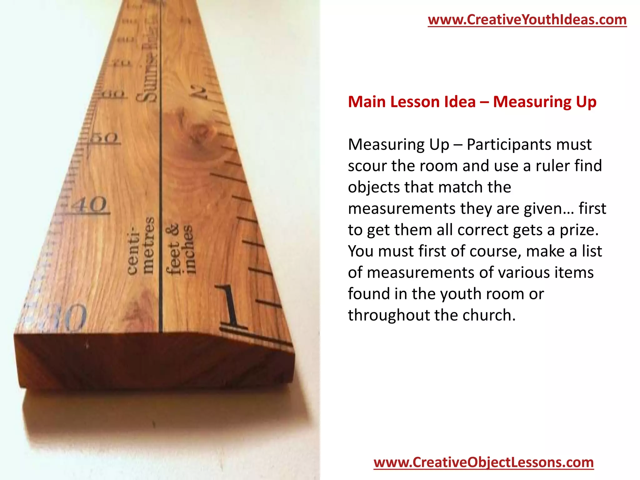 Object Lesson - Spiritually Measuring Up | PPTX