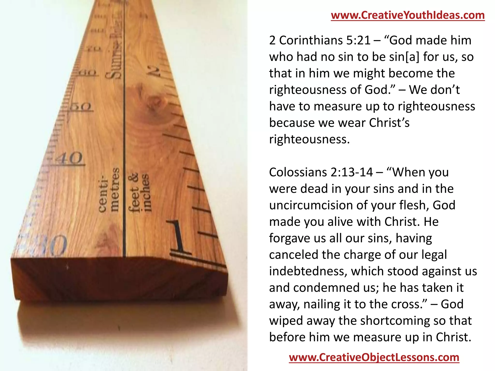 Object Lesson - Spiritually Measuring Up | PPTX