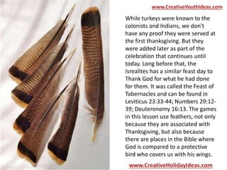 Object Lesson - Turkey Feathers of Thanksgiving | PPTX | National ...