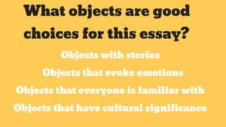 Object lesson assignment | PPT