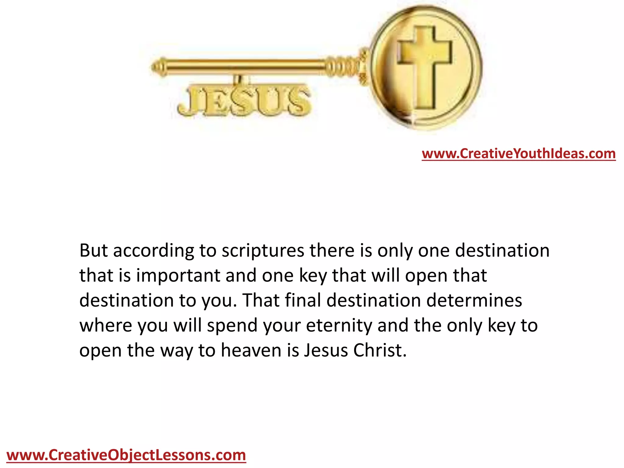 Object Lesson for Kids - Jesus Is the Key | PPTX