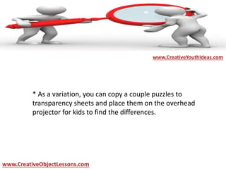 Object Lesson for Kids - Spot the Differences | PPTX