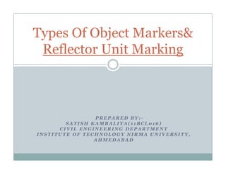 Object markers and reflector unit marking | PDF