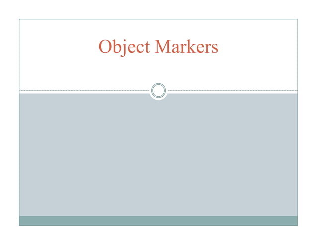 Object markers and reflector unit marking | PDF | Skin Care | Beauty