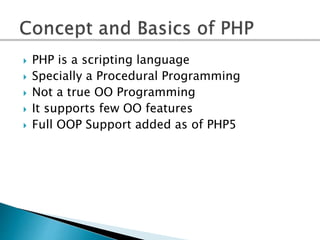 Object oreinted php | OOPs | PPTX