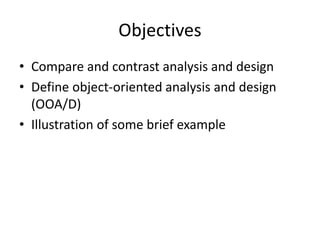 Object oriented analysis and design | PPT