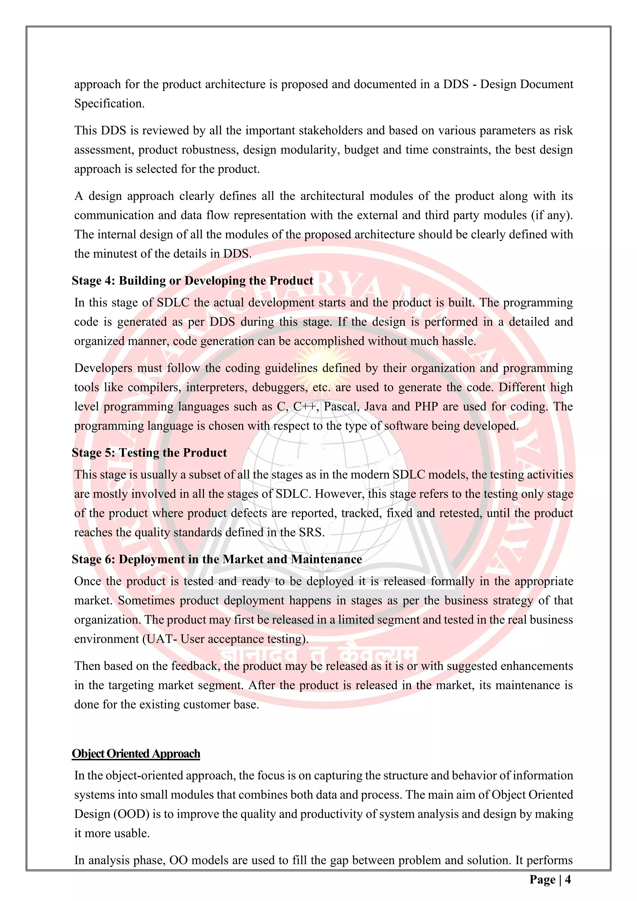 Object oriented analysis and design unit- i | PDF