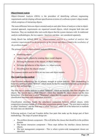 Object oriented analysis and design unit- i | PDF