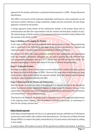 Object oriented analysis and design unit- i | PDF