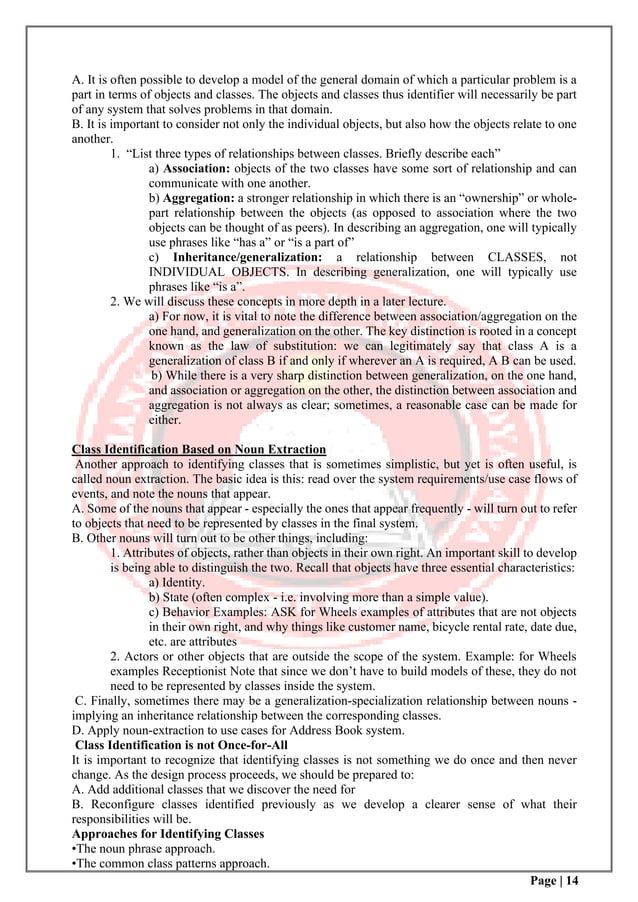 Object Oriented Analysis And Design Unit Iii Pdf Programming Languages Computing