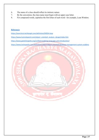 Object oriented analysis and design unit- iii | PDF