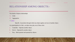 Object oriented analysis and design using uml classes and objects | PPTX