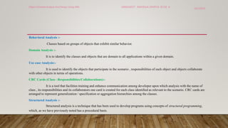 Object oriented analysis and design using uml classes and objects | PPTX