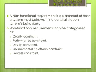 Object oriented analysis &design - requirement analysis | PPTX