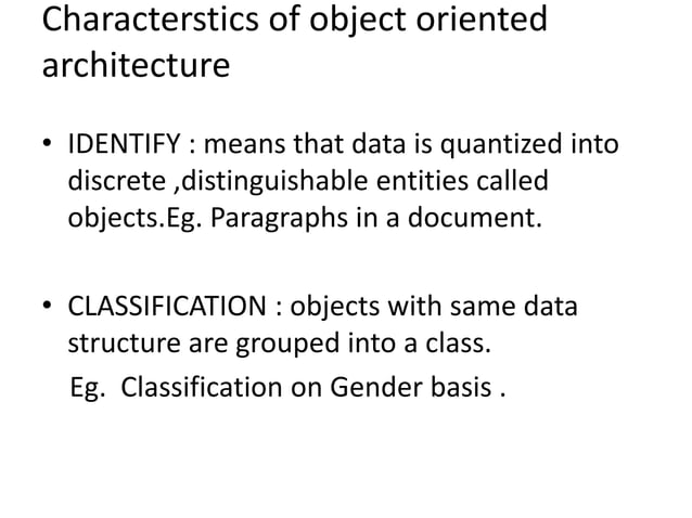 Object oriented architecture in erp | PPTX