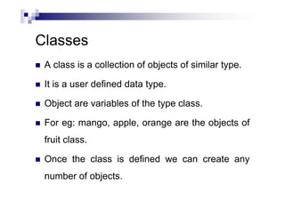 Object oriented concepts | PPT