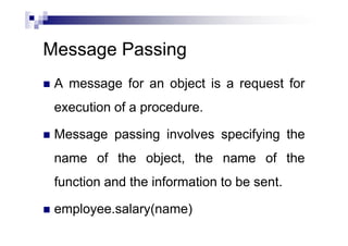 Object oriented concepts | PPT
