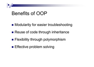 Object oriented concepts | PPT