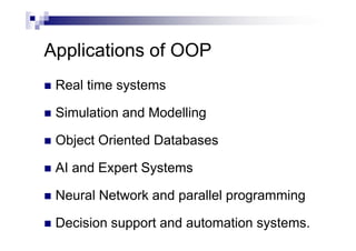 Object oriented concepts | PPT