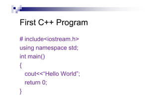 Object oriented concepts | PPT