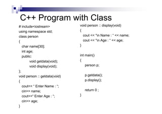 Object oriented concepts | PPT