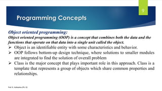 Object oriented concepts ppt | PDF | Programming Languages | Computing