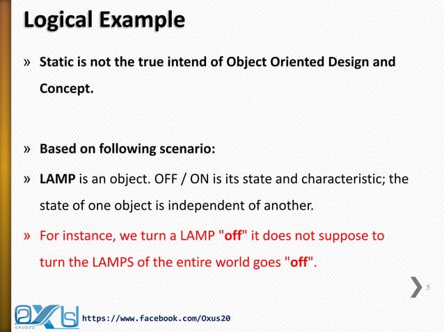 Object Oriented Concept Static vs. Non Static | PPT