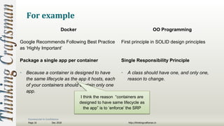 Object Oriented Containers - Applying SOLID Principles to Docker/Container Design | PPT