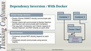 Object Oriented Containers - Applying SOLID Principles to Docker/Container Design | PPT