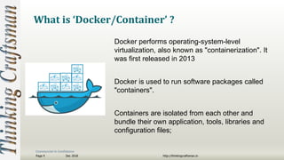 Object Oriented Containers - Applying SOLID Principles to Docker/Container Design | PPTX