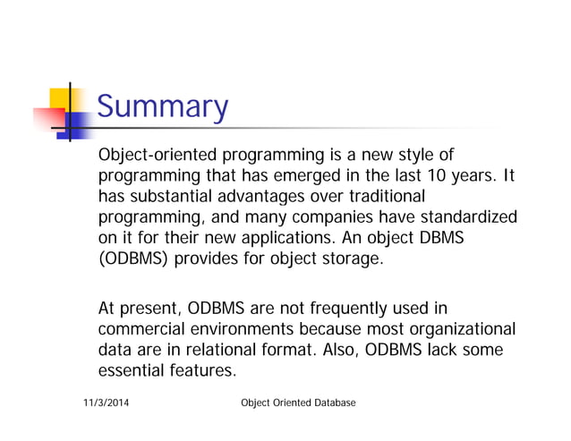 Object oriented databases | PDF