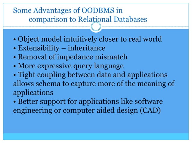 Understanding Object Oriented Databases Ppt