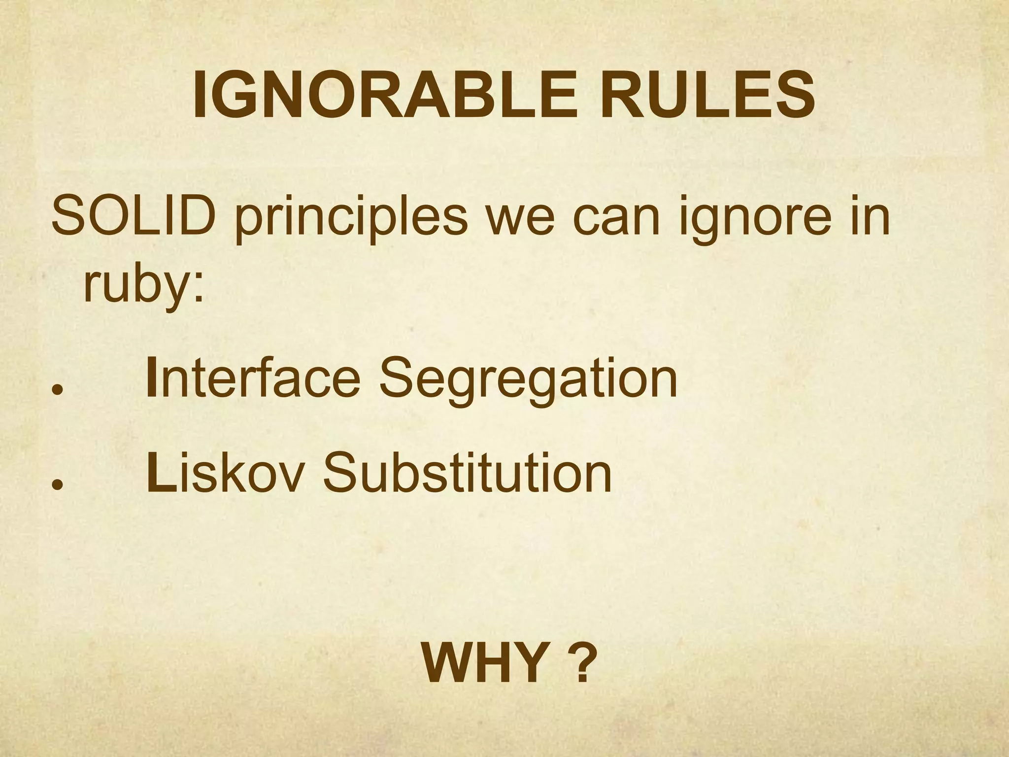 Object Oriented Design in Ruby | PPTX | Programming Languages | Computing