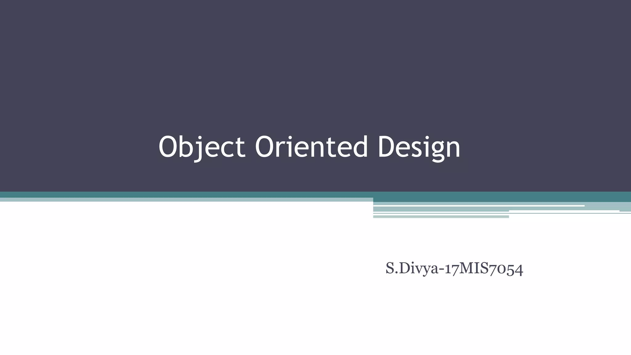 Object Oriented Design Pptx Programming Languages Computing 