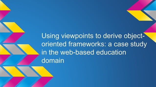 Object oriented framework | PPT